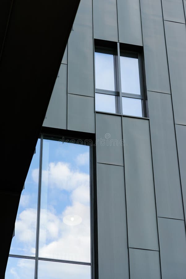 Windows with Reflections in a Modern Building Stock Photo - Image of ...