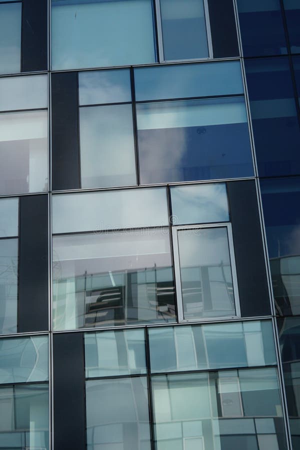 Windows Reflections on a Skyscraper Stock Photo - Image of design ...