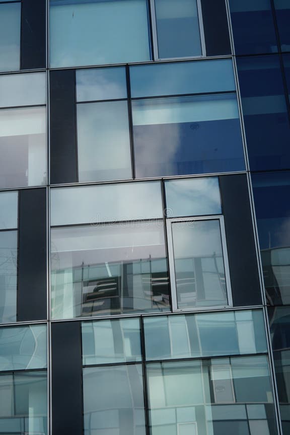 Windows Reflections on a Skyscraper Stock Photo - Image of design ...