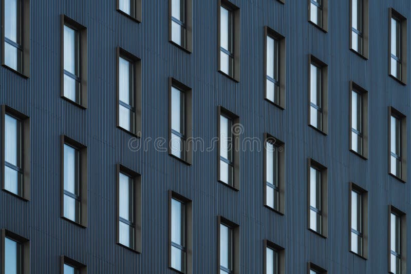Windows of a Residential Building Stock Image - Image of repetition ...