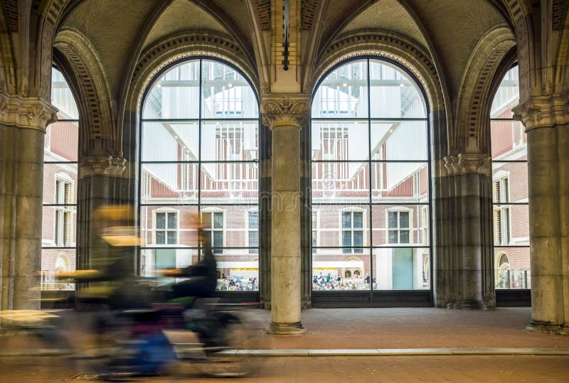 Windows into the Rijksmuseum in Amsterdam Stock Image - Image of lake ...