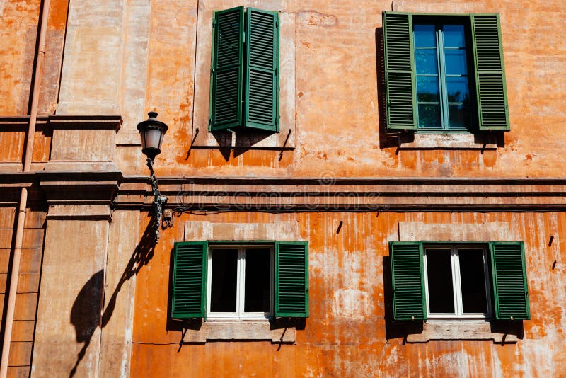 Windows in Rome stock photo. Image of urban, balcony - 44182262