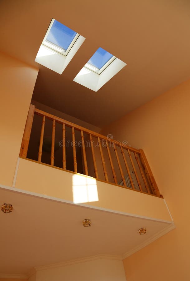Loft Windows and Sky Lights Stock Photo - Image of house, lights: 20038906