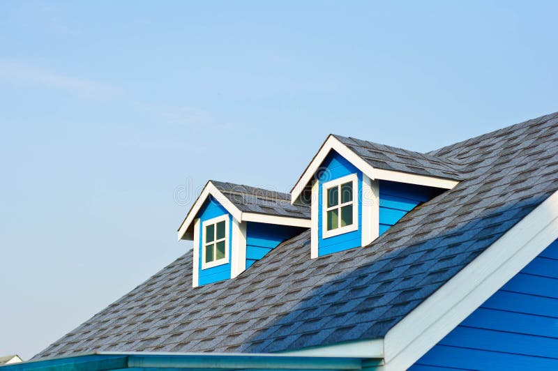 Windows on the roof stock image. Image of metal, shingles - 68978259