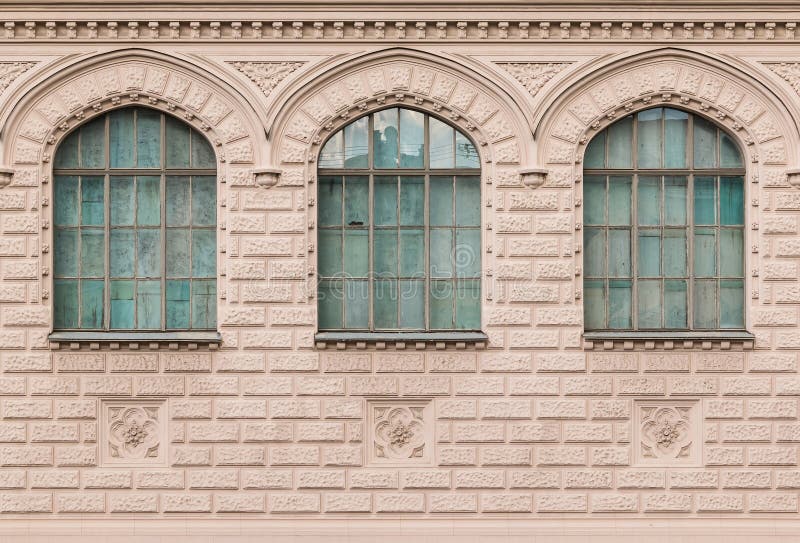 Windows in a Row on Facade of Office Building Stock Image - Image of ...