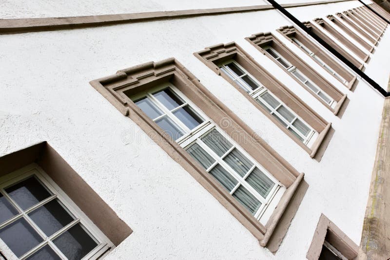 Windows in a row stock photo. Image of europe, cozy, comfortableness ...