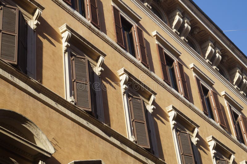 Windows and shades. stock photo. Image of living, historical - 66218548