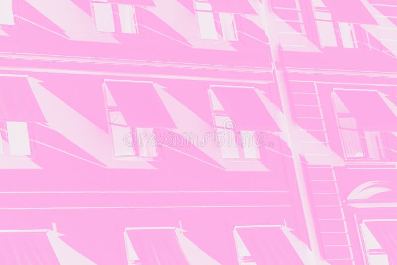 Windows with Shutters Pattern. Pink Color Toned Stock Photo - Image of ...