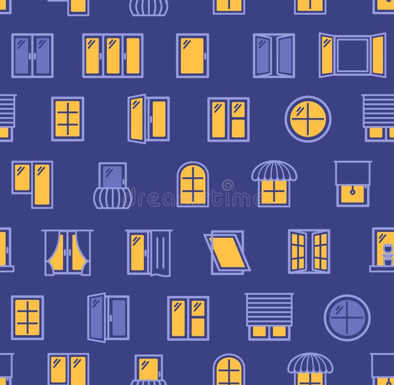 Windows Signs Seamless Pattern Background. Vector Stock Vector ...