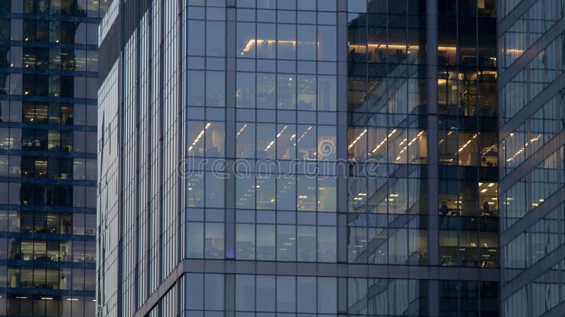Windows in the Skyscrapers of Moscow City Stock Photo - Image of ...