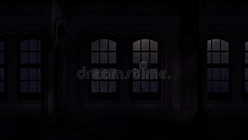 Scary house hallway stock video footage. Video of rain - 38343707