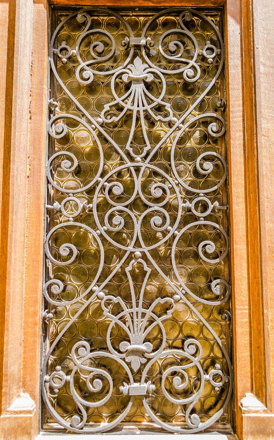 Decorative Steel Protection on the Window Stock Photo - Image of ...