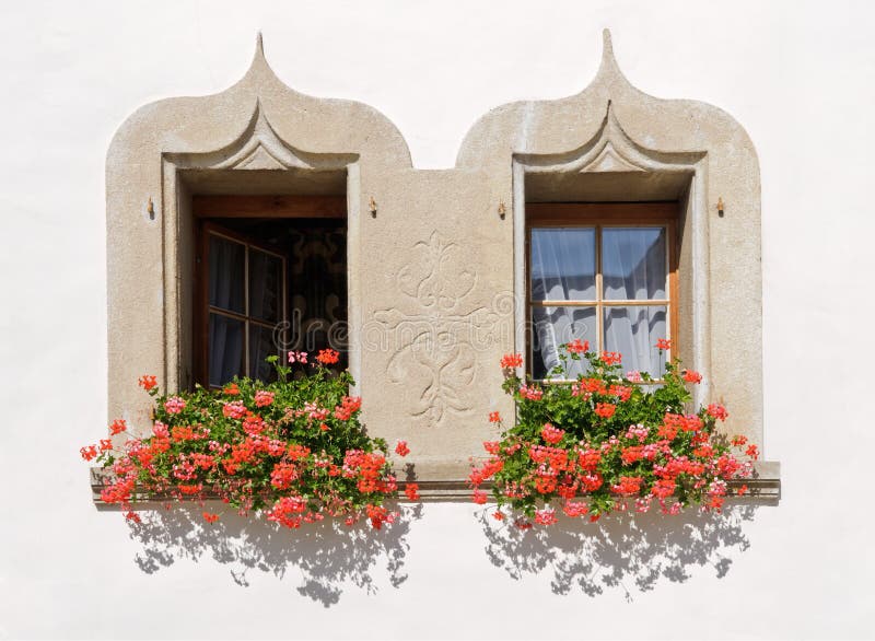 Windows in Switzerland stock photo. Image of home, european - 49105972