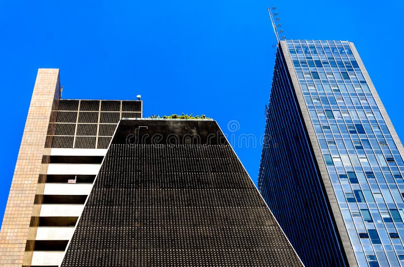 Windows and Symmetry of Sao Paulo , Brazil Stock Photo - Image of ...