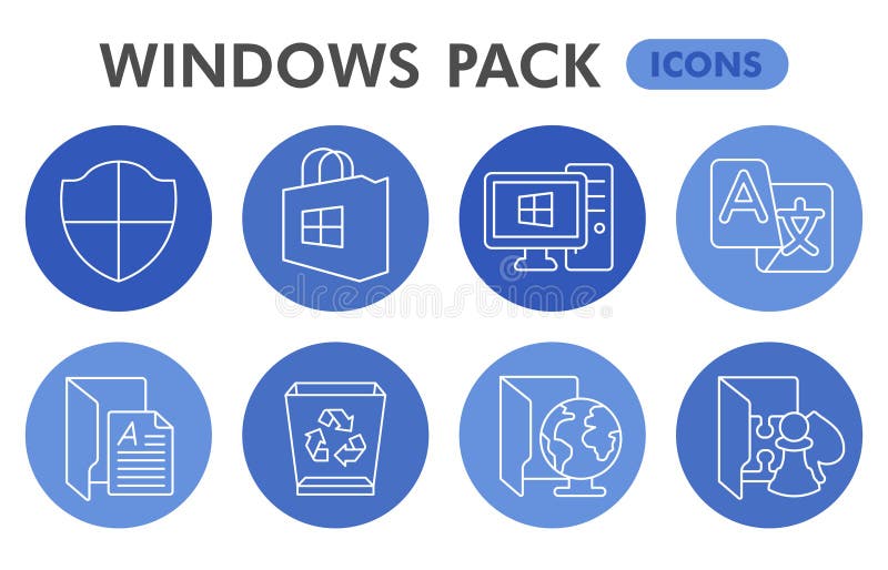 Windows System Collection or Sketches, Windows Pack Theme Bubbles in ...
