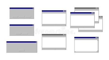 Windows System Message Templates. Retro 90s PC Interface. Vector Set of ...