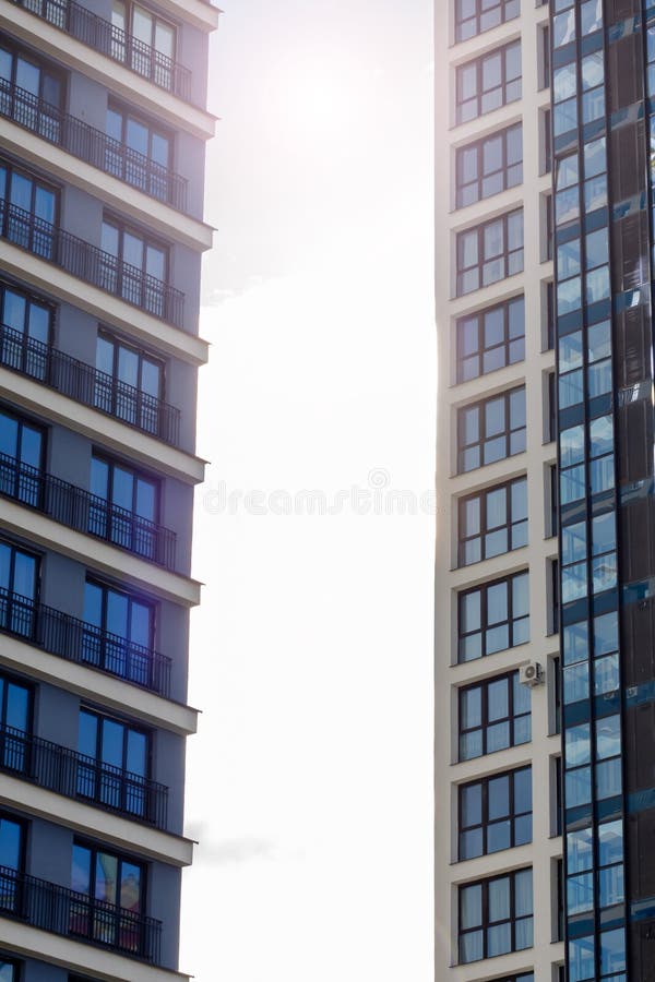Windows of a Tall Modern Building Closeup Stock Photo - Image of ...