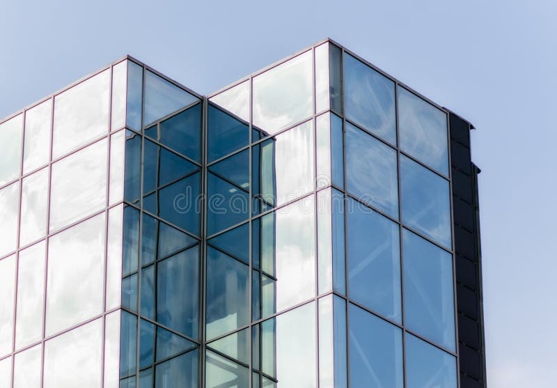 Windows of a Tall Office Building of a Skyscraper without People with ...