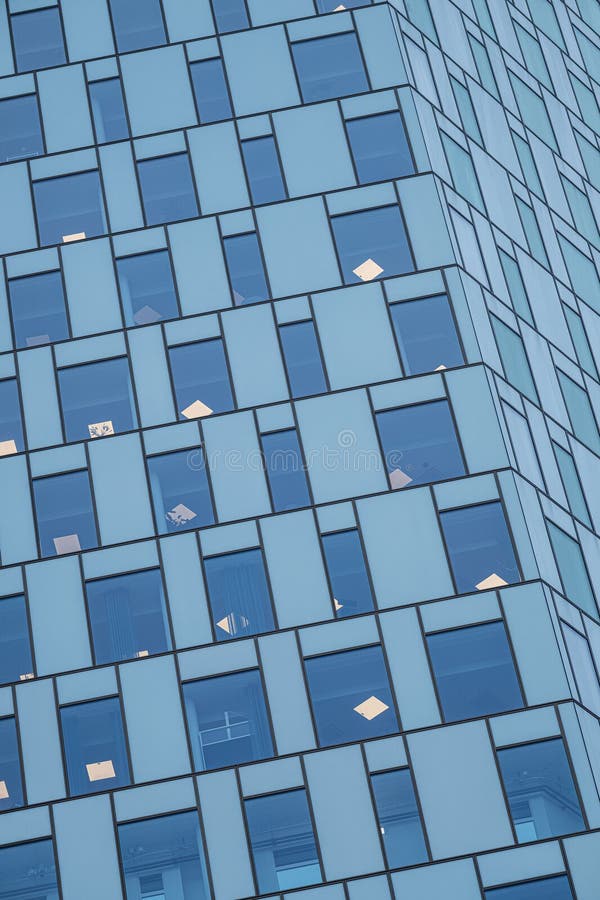 Windows of a Tall Skyscraper Office Building.. Stock Photo - Image of ...