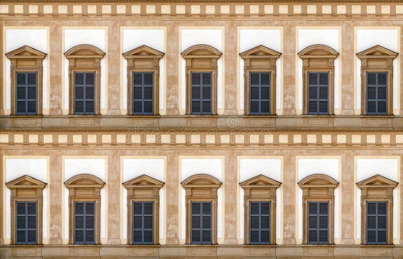 Windows of 18th Century Palace Stock Image - Image of view, history ...
