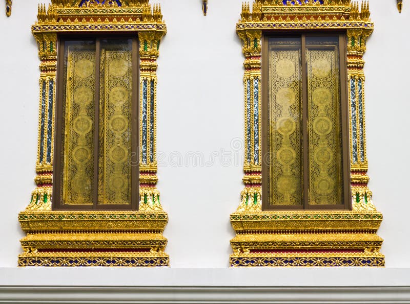 Windows of Thai temple stock image. Image of handicraft - 21424307