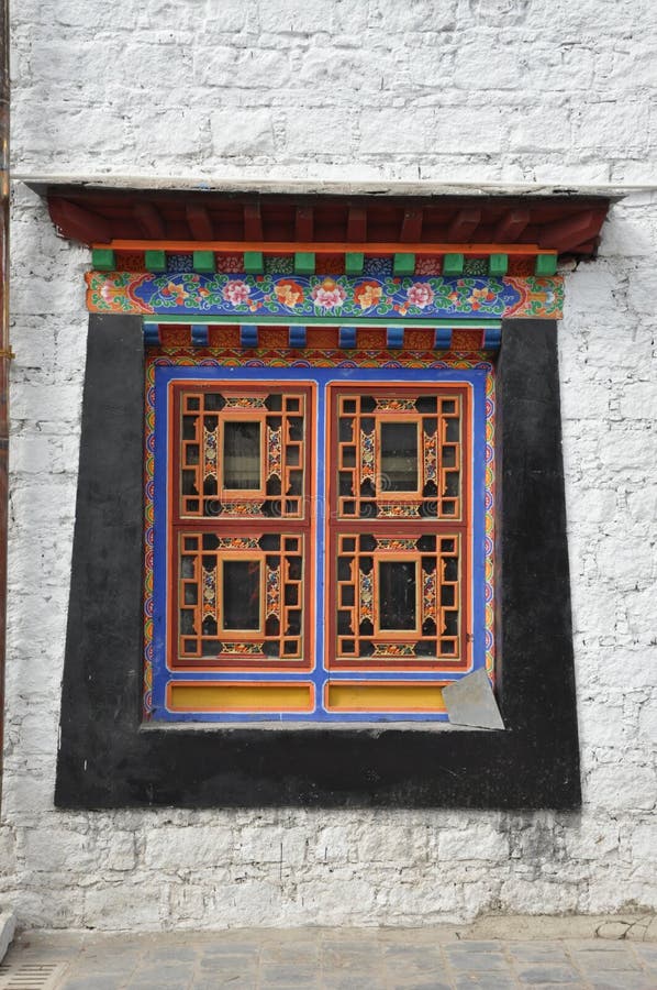 Tibet windows stock image. Image of building, journeys - 58142923