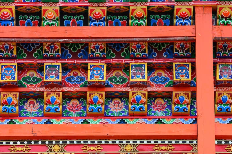 Windows of Tibetan temple stock photo. Image of attraction - 27658106
