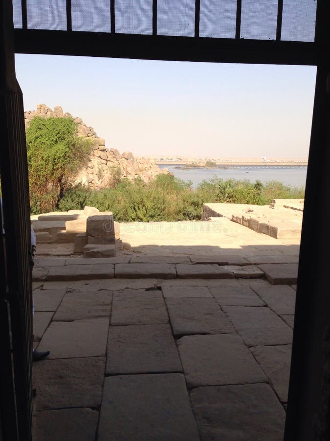 Windows To Ancient Egyptian Temple Aswan Stock Photo - Image of ancient ...
