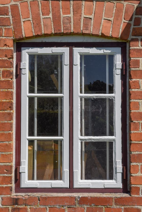 Windows at the Traditional Historic Village of Esrum, Denmark Stock ...
