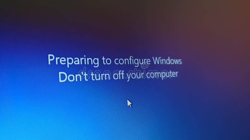 Windows Update message stock photo. Image of technology - 335132576