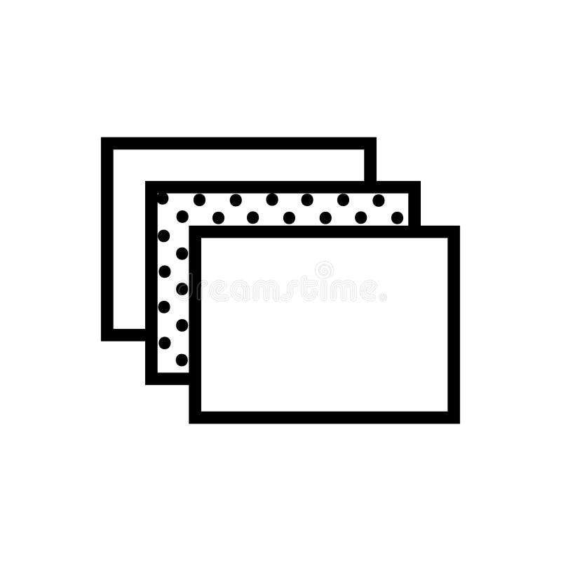 Windows Vector Icon, Outline Style, Isolated on White Background Stock ...