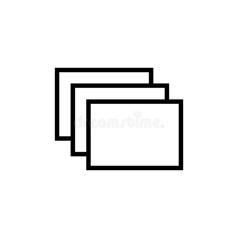 Windows Vector Icon, Outline Style, Isolated on White Background. Stock ...