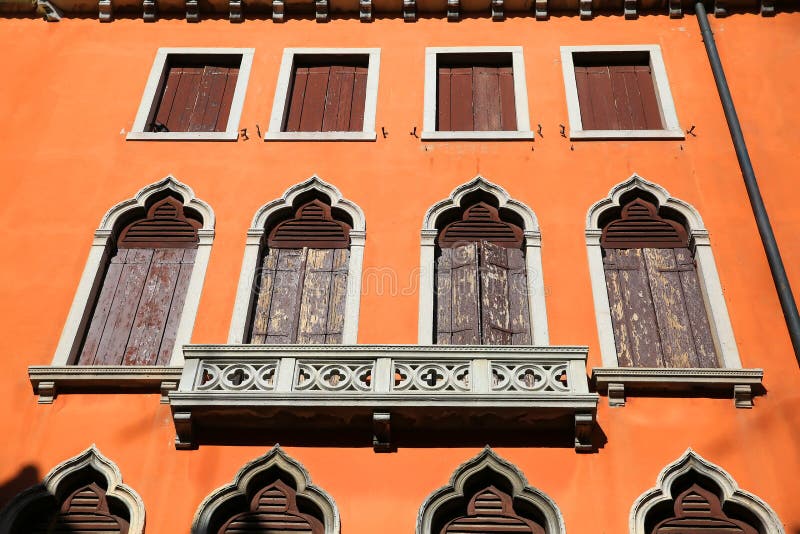 Windows in Venice, Italy stock photo. Image of decorative - 110390226