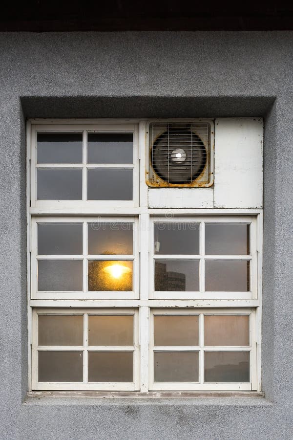 Windows and Ventilation Fan. Stock Image - Image of object, propeller ...