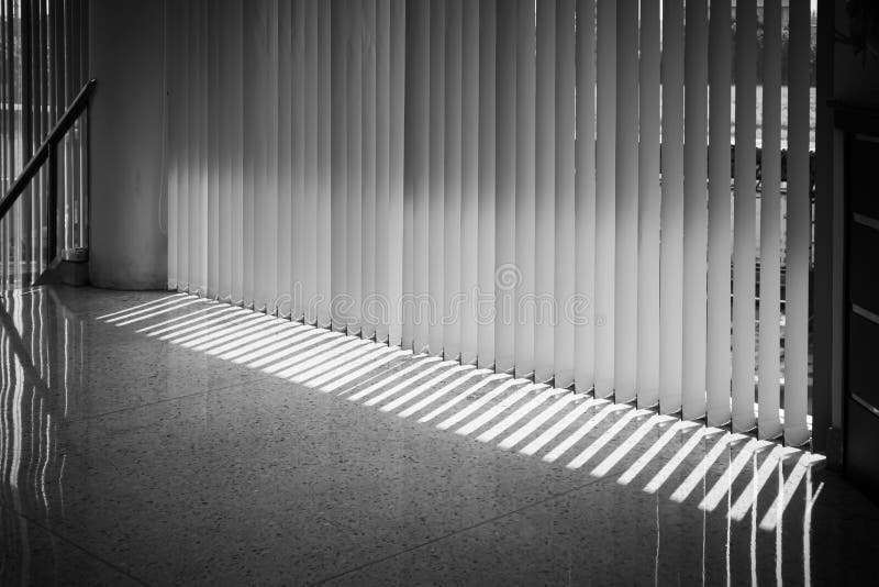 Windows with Vertical Blinds, Detail of the Interior Texture with ...