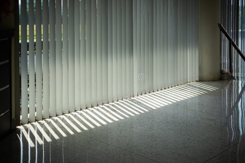 Windows with Vertical Blinds, Detail of the Interior Texture with ...