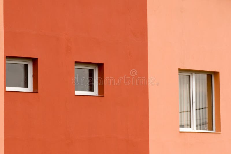 Windows on wall stock image. Image of closed, detail, construction ...