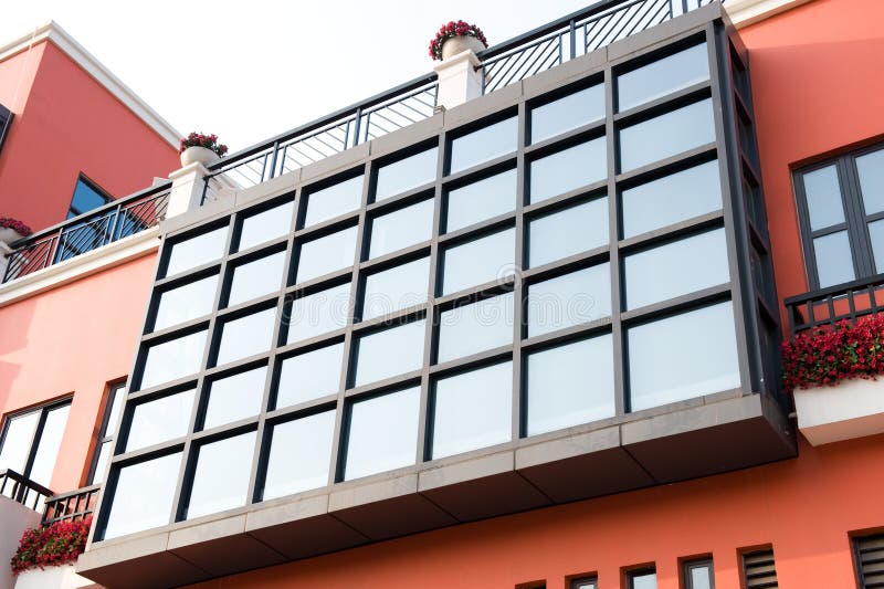 Windows on the wall stock photo. Image of colour, close - 25073748