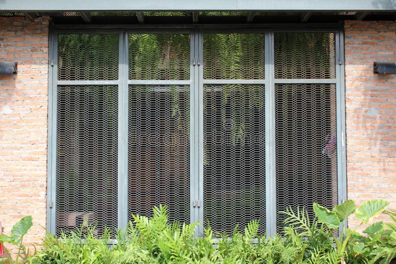 Windows on wall stock image. Image of panel, development - 318375451