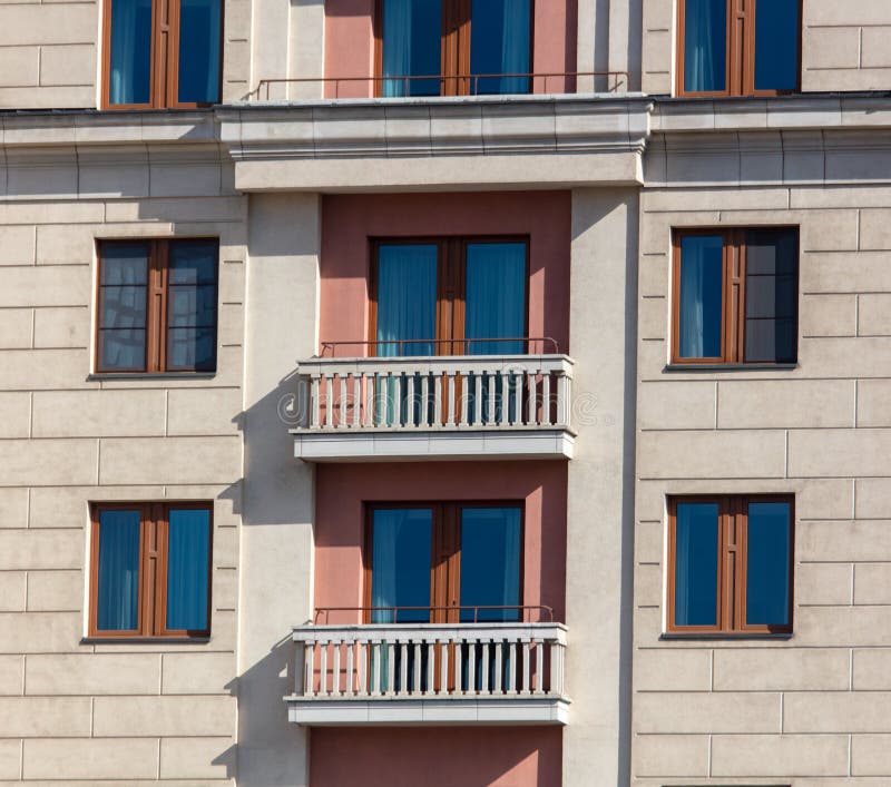 Windows in the Walls of the Building As a Background. Stock Photo ...