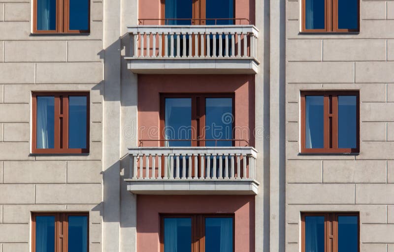 Windows in the Walls of the Building As a Background. Stock Photo ...