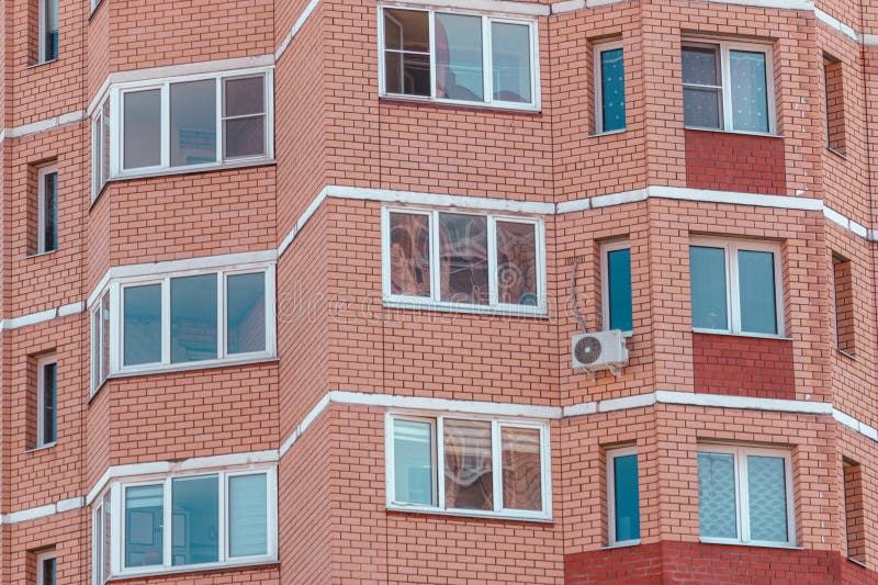 Windows and Walls in a Multi-storey Building. Background Stock Photo ...