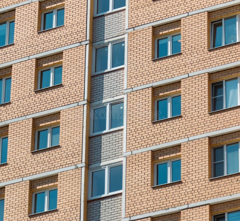 Windows and Walls in a Multi-storey Building. Background Stock Photo ...