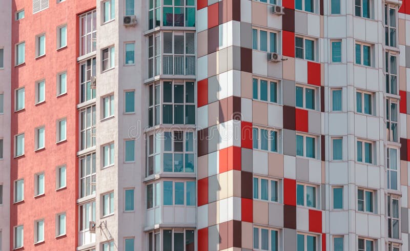 Windows and Walls in a Multi-storey Building. Background Stock Photo ...