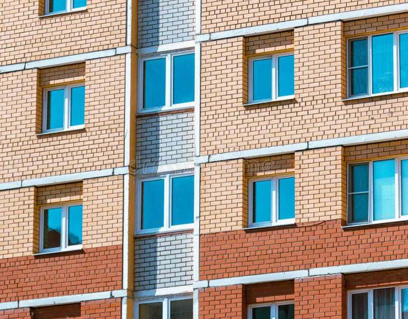 Windows and Walls in a Multi-storey Building. Background Stock Photo ...