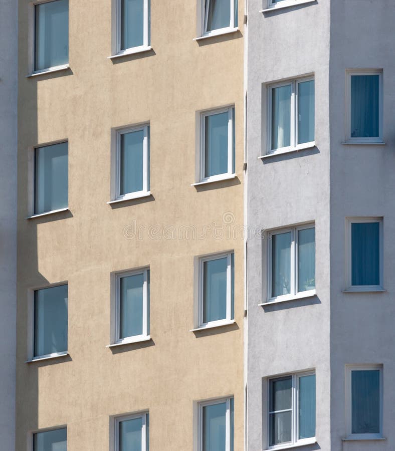 Windows and Walls in a Multi-storey Building. Background Stock Photo ...