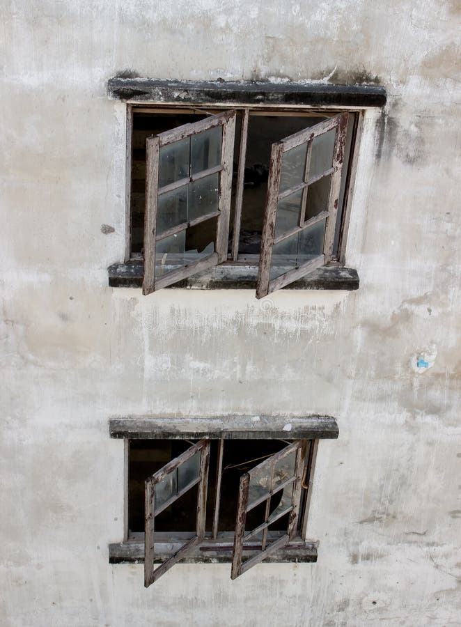 Windows were left to decay stock photo. Image of abstract - 165171480