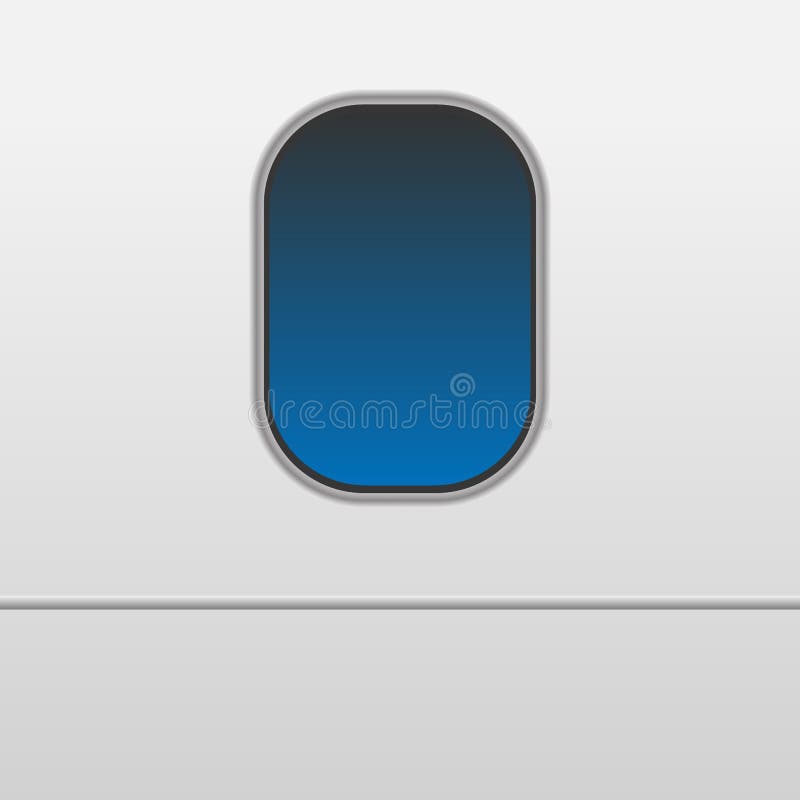 Windows of Airplane with Emergency Exit Door Stock Illustration ...
