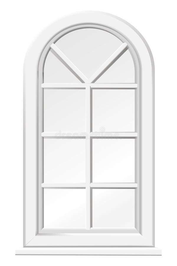 Windows with White Frames Set Vector Illustration. Various Types ...
