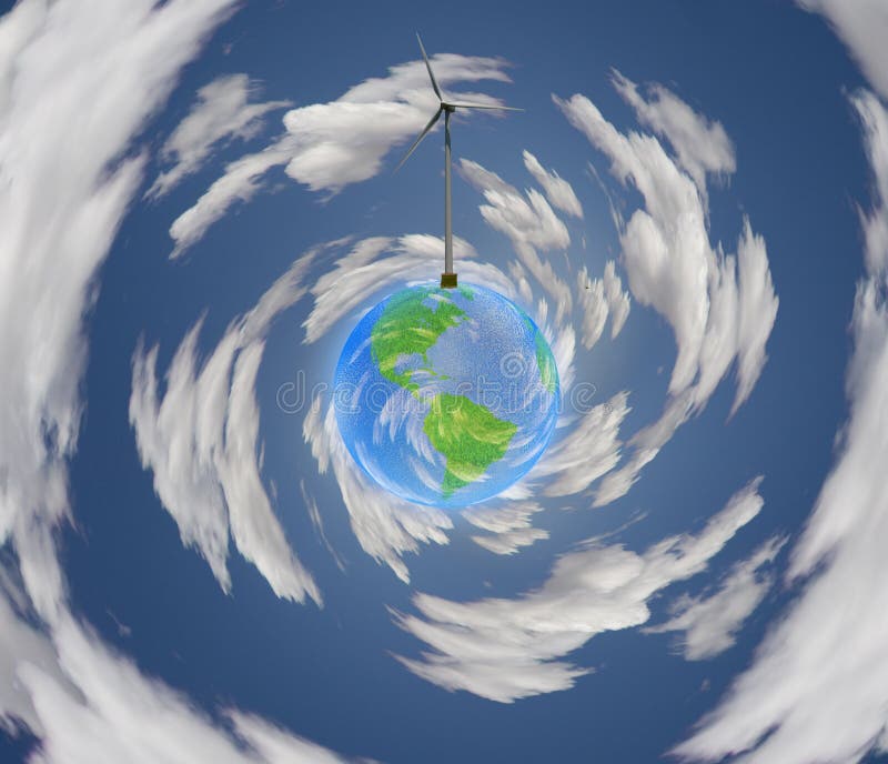 Windpower Earth stock illustration. Illustration of earth - 77786371
